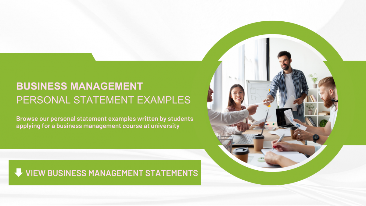 Business Management Personal Statement Examples | Studential.com